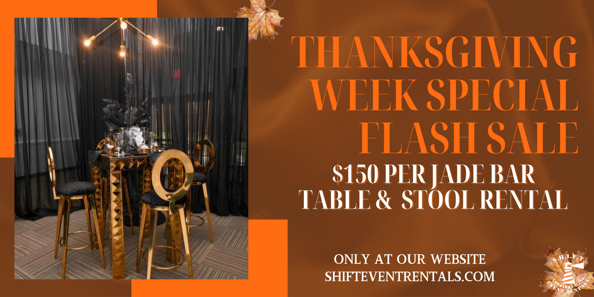 Thanksgiving & Friendsgiving Bar Furniture Gathering Package (Formal B ...