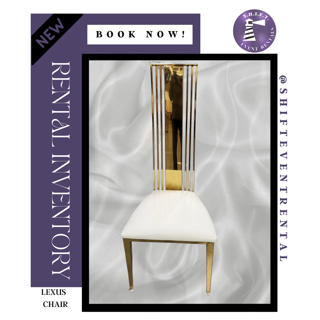 Gold Lexus Chair – S.H.I.F.T. Event Rentals