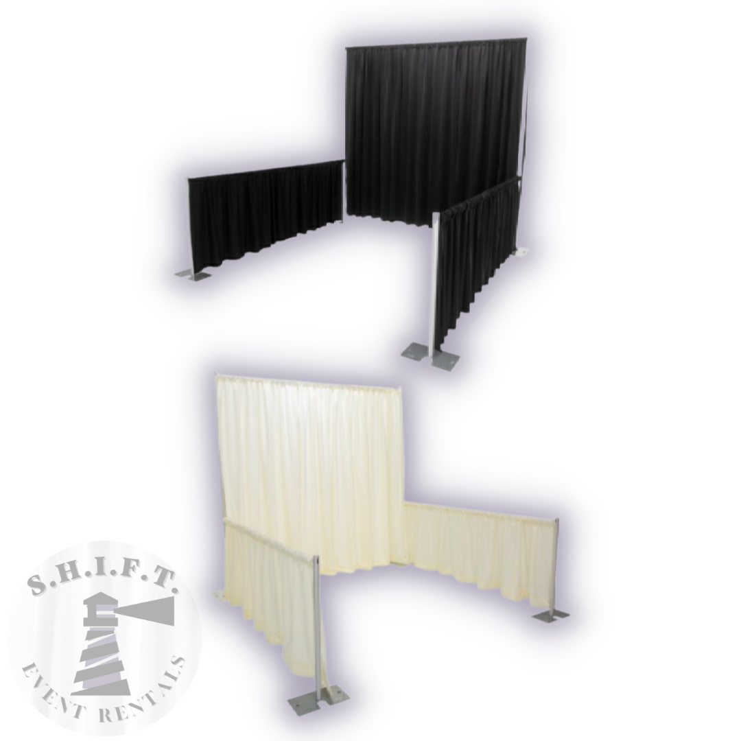 Pipe & Drape Booth Packages – S.H.I.F.T. Event Rentals